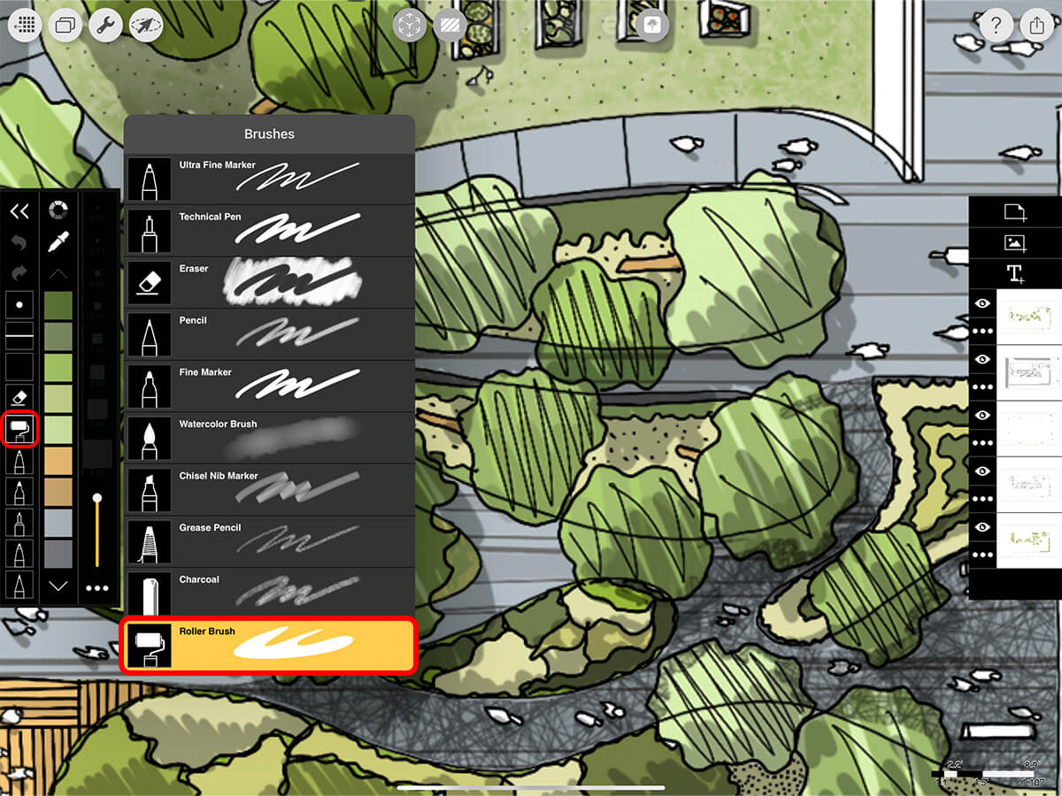 Pens Brushes Roller Brush Morpholio Trace User Guide